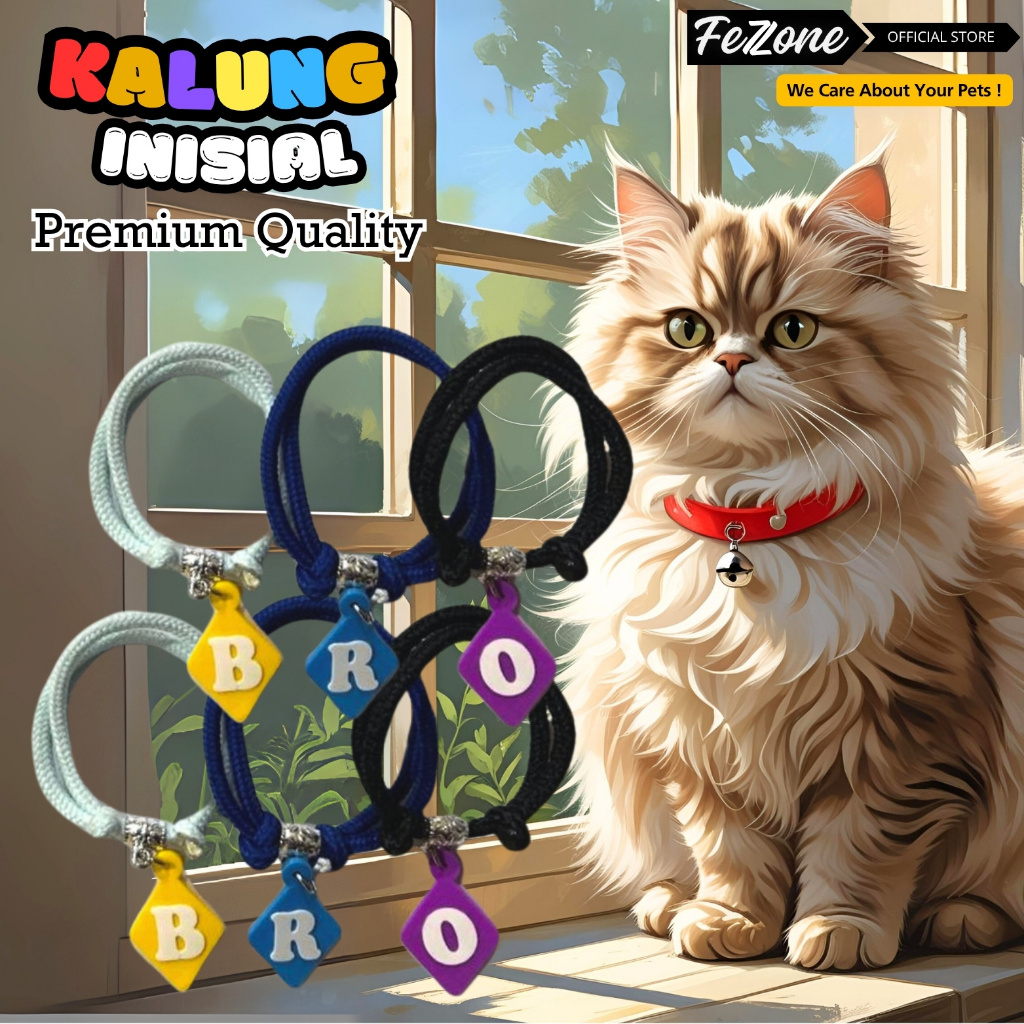 Jual Kalung Kucing Kitten Nama Inisial Kucing FEZONE | Shopee Indonesia