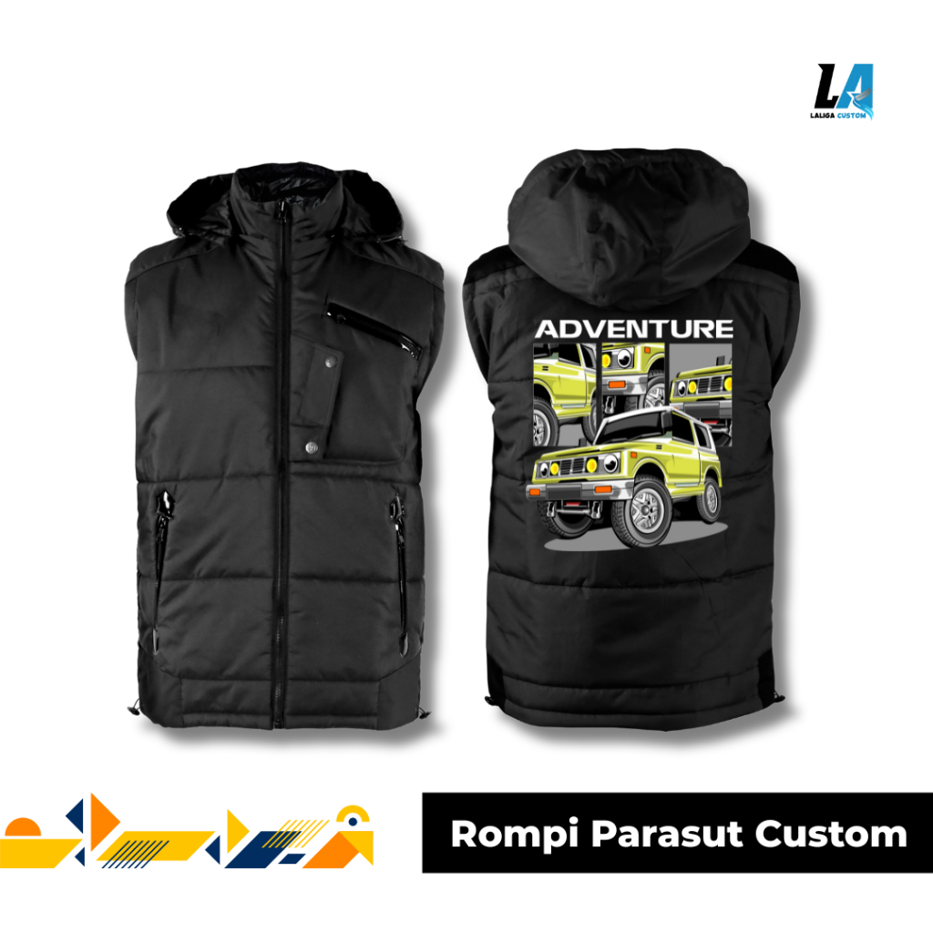 Jual Rompi Parasut Custom Desain Bebas Rompi Adventure Sablon DTF ...