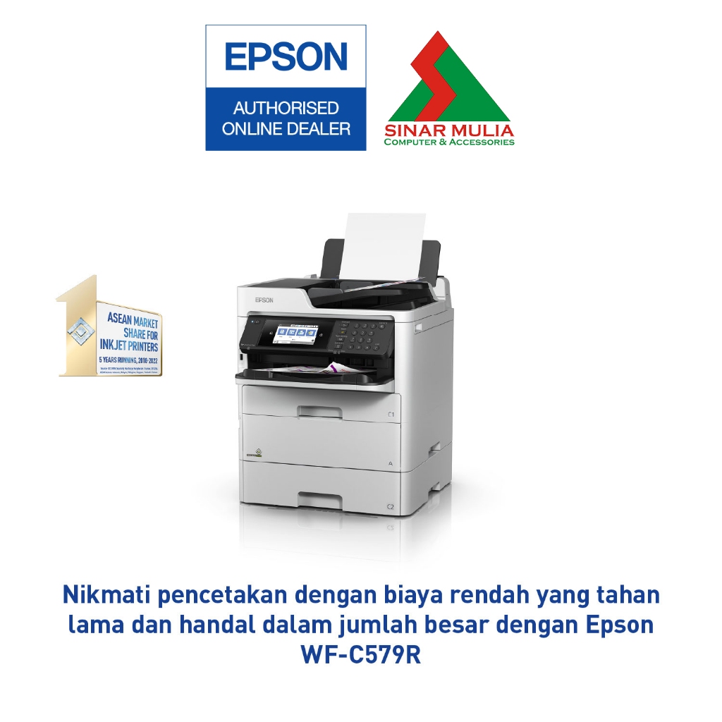 Jual Epson WorkForce Pro WF-C579R Duplex All-in-One Inkjet Printer | Shopee Indonesia