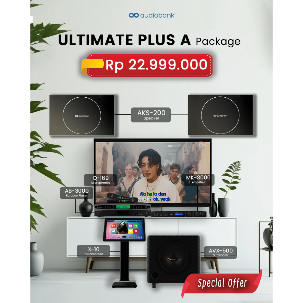 Jual Audiobank Paket Home Karaoke Ultimate Plus - Karaoke Rumahan ...
