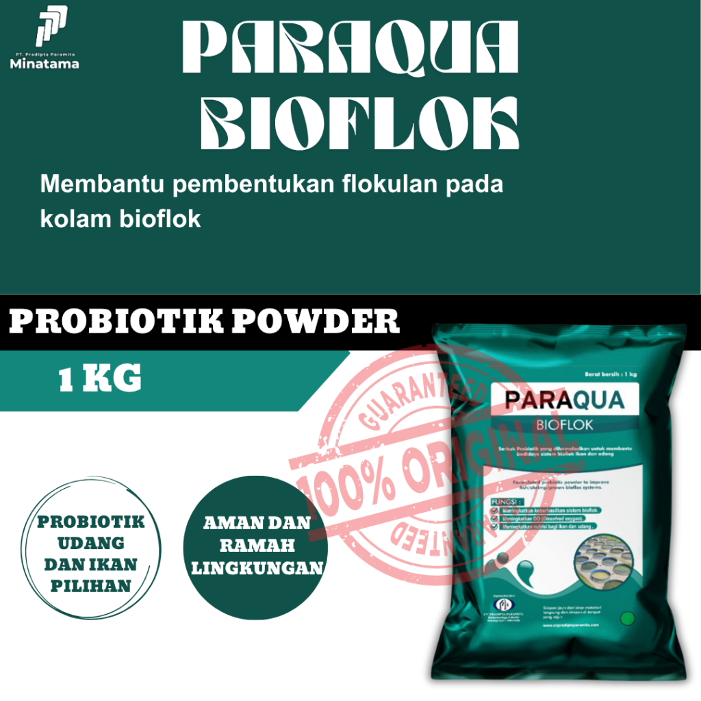 Jual PARAQUA BIOFLOK (1 kg) Probiotic / Probiotik Ikan dan Udang serbuk ...