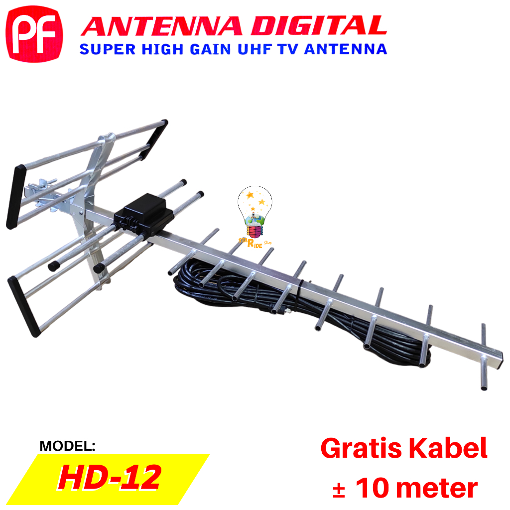 Jual PF Antena Televisi Digital Luar Ruangan Outdoor HD 12 HD12 Super ...