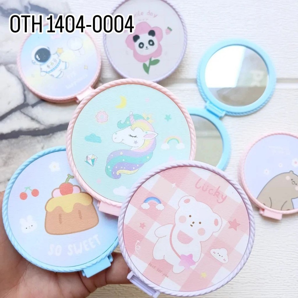 Jual KCA 1404-0004 - ISI 12 CERMIN LIPAT 2 SISI KEMASAN PLASTIK MODEL BULAT POLOS | Shopee Indonesia