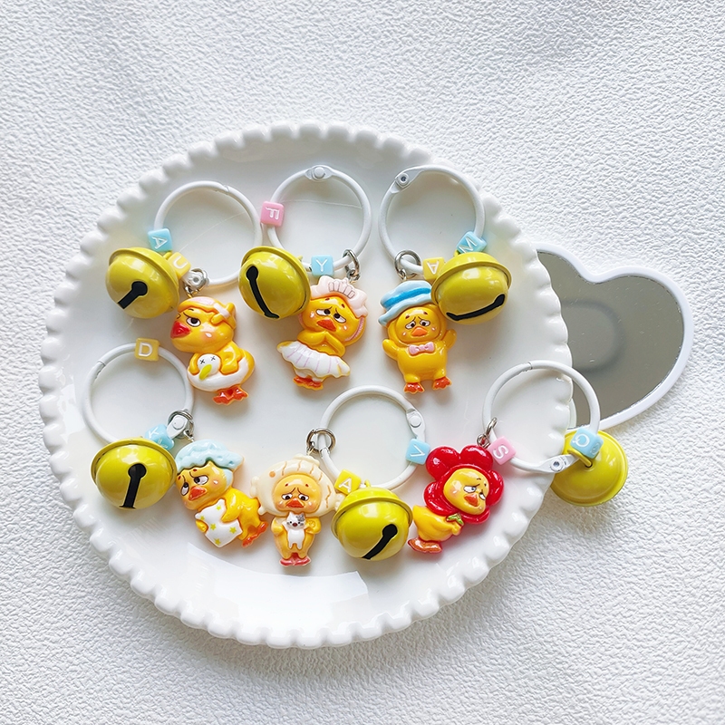 Jual Gantungan Kunci Bebek Kuning Cemberut Sedih Resin Boneka ...