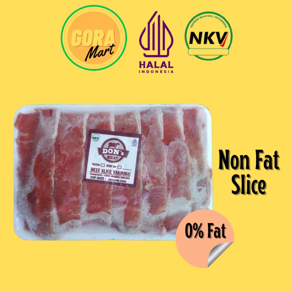 Jual Beefslice Non fat / Beef AUS Sirloin Slice/ Beefslice Yakiniku ...