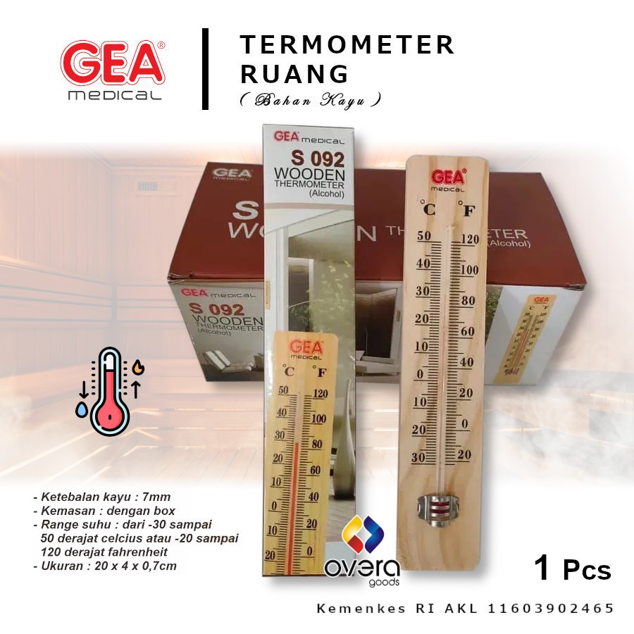 Jual Termometer Dinding - Thermometer Ruang GEA - Thermometer Kayu ...