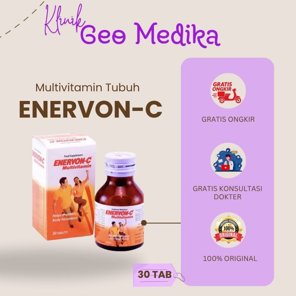 Jual ENERVON C BOTOL ISI 30 TABLET | Shopee Indonesia