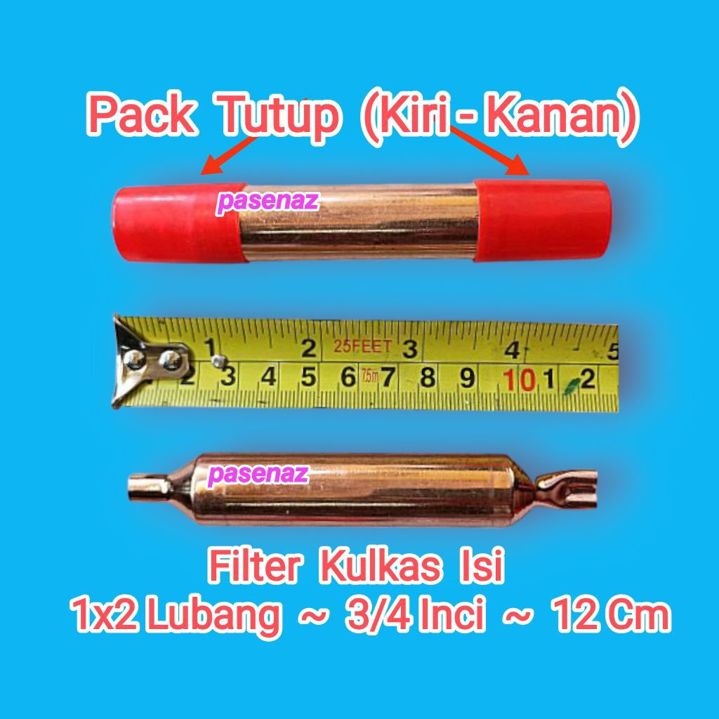 Jual 12 cm Tutup Merah | 1x2 | Filter Isi Kulkas | 1x2 Lubang - 3/4 ...