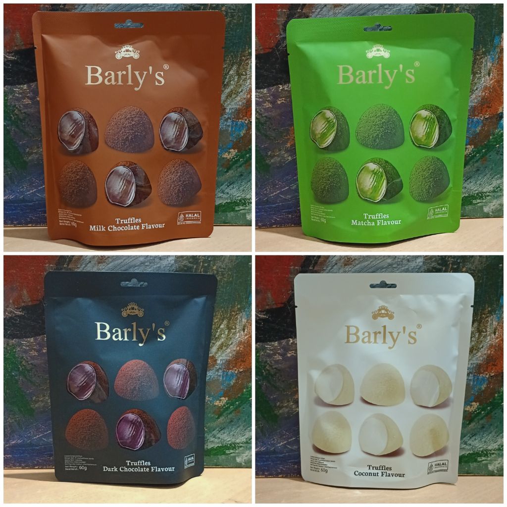 Jual Baryl's 60gr Truffles Dark Milk Coconut Matcha Chocolate Baryls ...