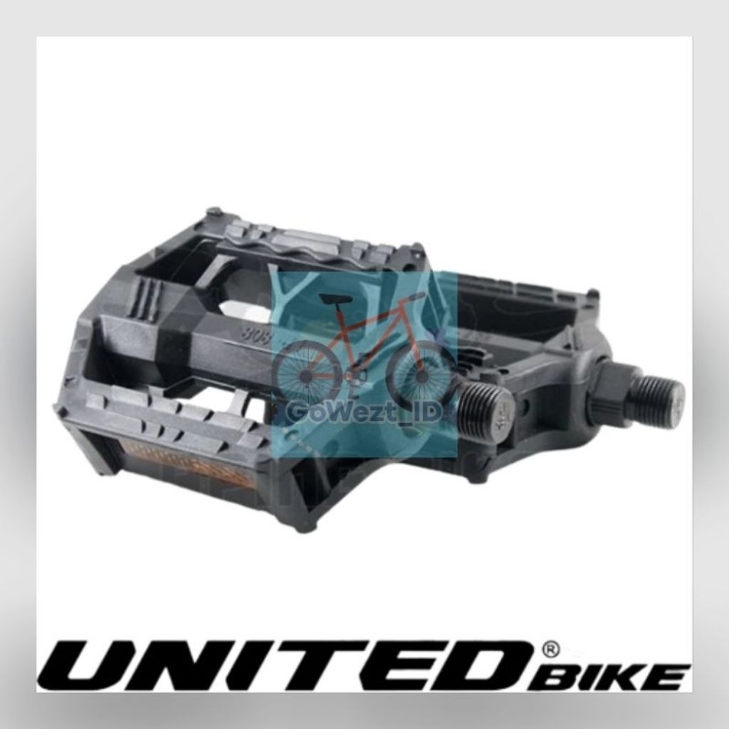 Jual Pedal Sepeda as drat besar United Fp 808 PVC hitam Mtb Fixie ...