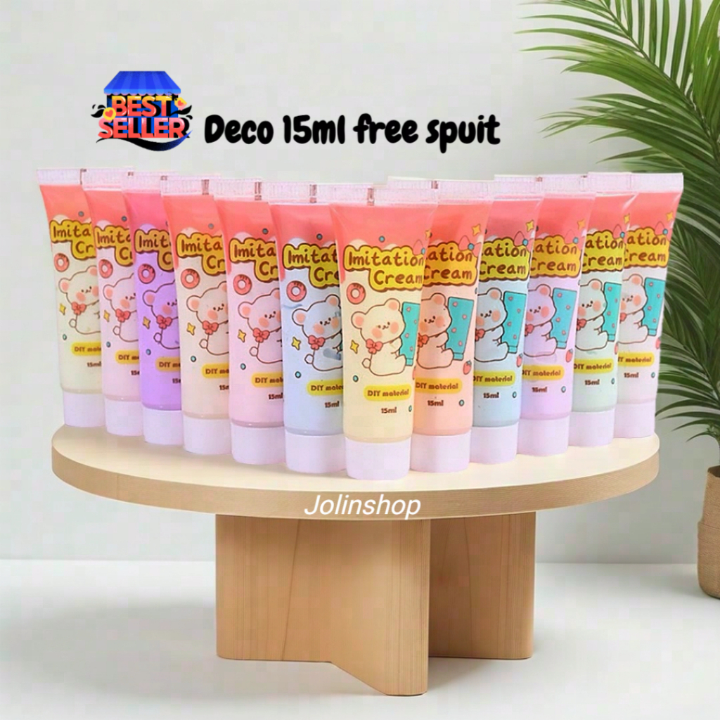 Jual JS-Free Spuit Deco Cream 15ml Liquid Clay | Imitation Simulation ...