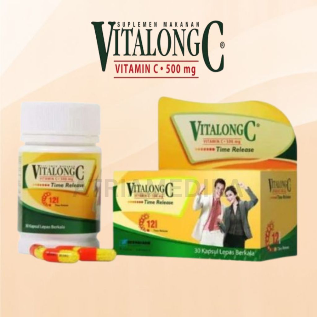 Jual Vitalong C Vitamin C + 500mg Box isi 30 Tablet | Shopee Indonesia