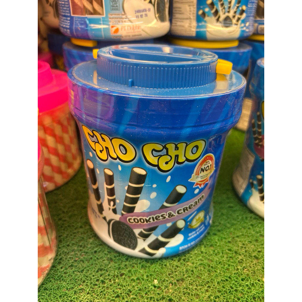 Jual CHO CHO wafer roll cookies & cream | Shopee Indonesia