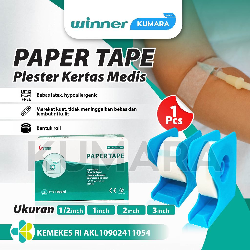 Jual WINNER - Plester Surgical Tape / Paper Tape Luka Satuan - Pcs ...
