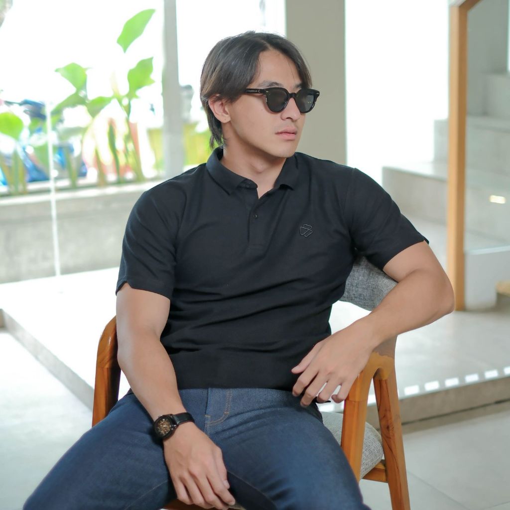 Jual BAPIN Polo Shirt Pria Zenith Black - Baju Kerah Pria Lengan Pendek ...