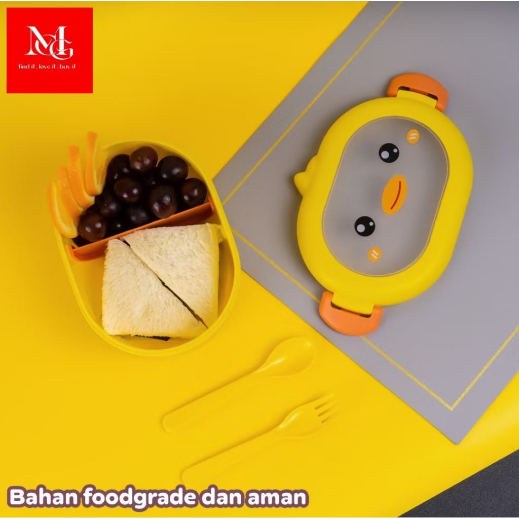 Jual Smile Lunch Box With Spoon & Fork / Tempat Makan Motif Karakter ...