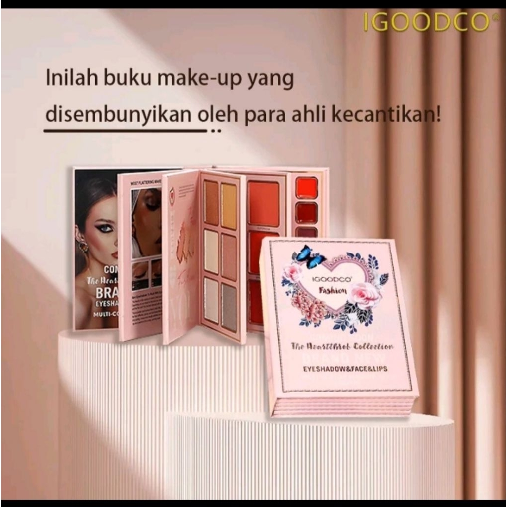 Jual Makeup Book Kit 5-in-1 – Palet Makeup Lengkap Eyeshadow, Blush ...