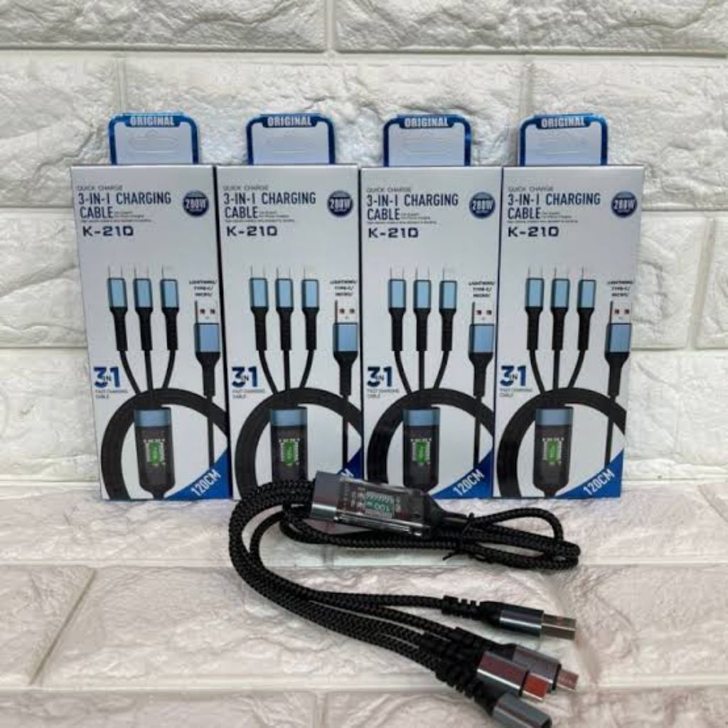 Jual KABEL DATA 3 IN 1 120W / JASPAN 4 IN 1 JK-06 SUPER FAST CHARGING ...