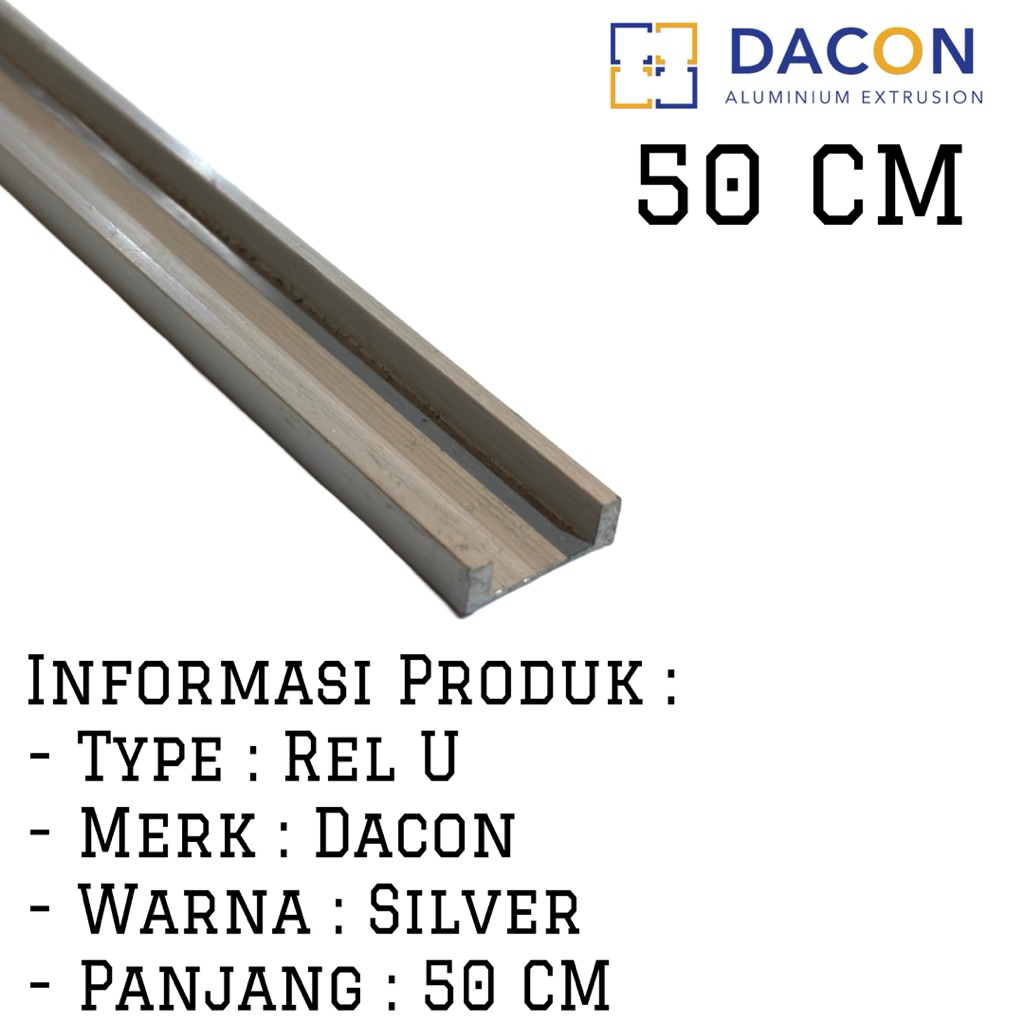 Jual Rell Aluminium Etalase Showcase UMH Panjang 50 CM Warna Silver ...