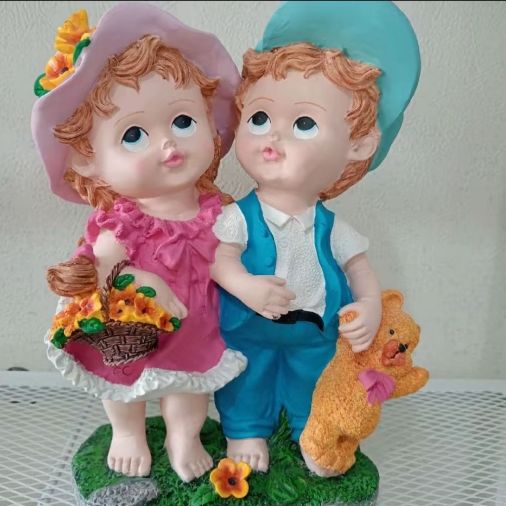 Jual patung anak2 couple pajangan beruang dekorasi hiasan rumah ...