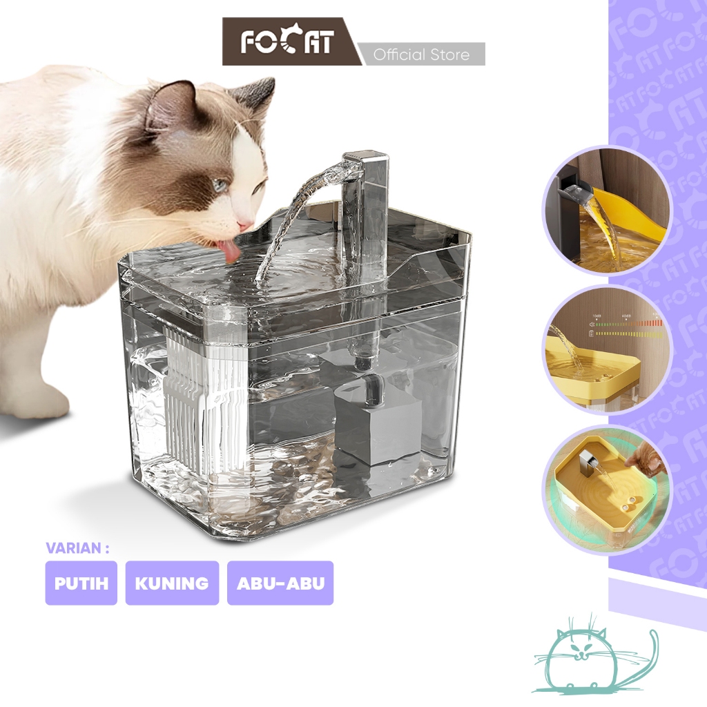 Jual [HEMAT 5K] FOCAT Tempat Minum Otomatis / Keran Air Otomatis Kucing ...