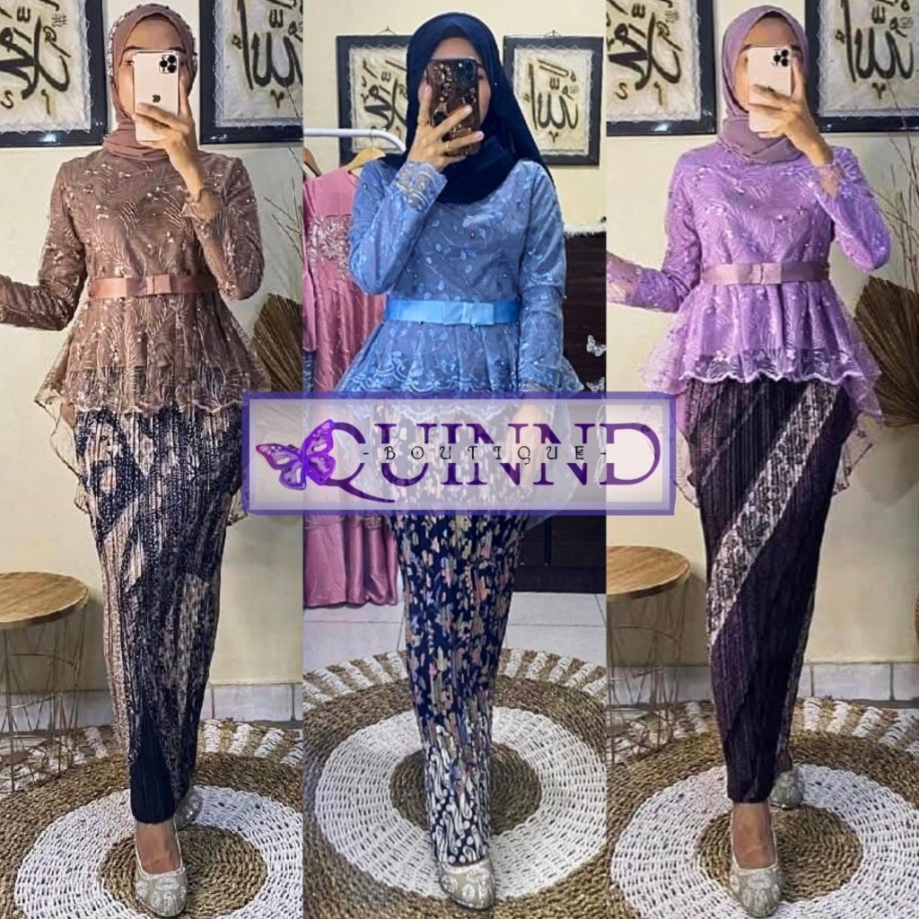 Jual (GRATIS ONGKIR) 1 SET / ATASAN KEBAYA BLOUSE BROKAT AURORA PITA ...