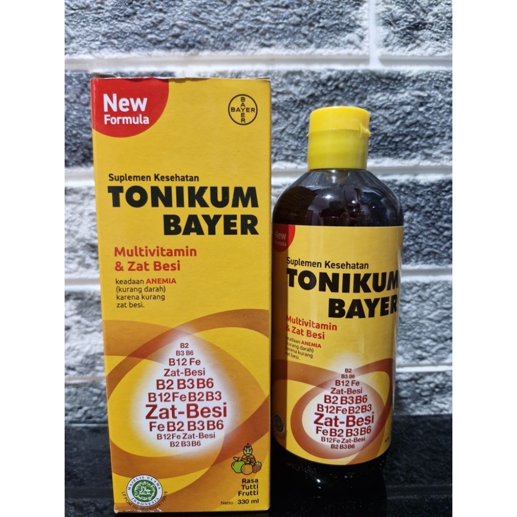 Jual TONIKUM BAYER 330 ML - Multivitamin, Mineral, dan Zat Besi/ED: DESEMBER 2025 | Shopee Indonesia