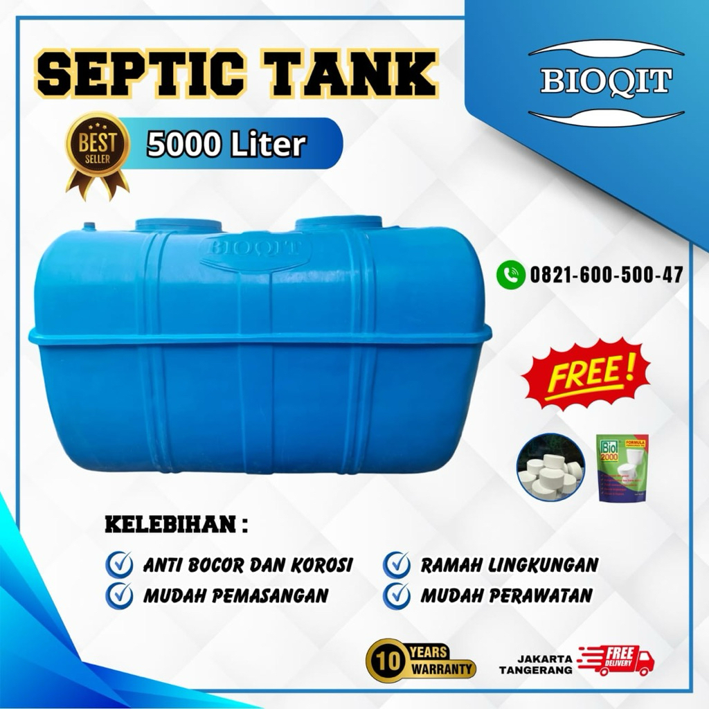 Jual SEPTIC TANK BIOQIT 5000 LITER, BUKAN BIOFILL BIOLUX BIOFIVE ...
