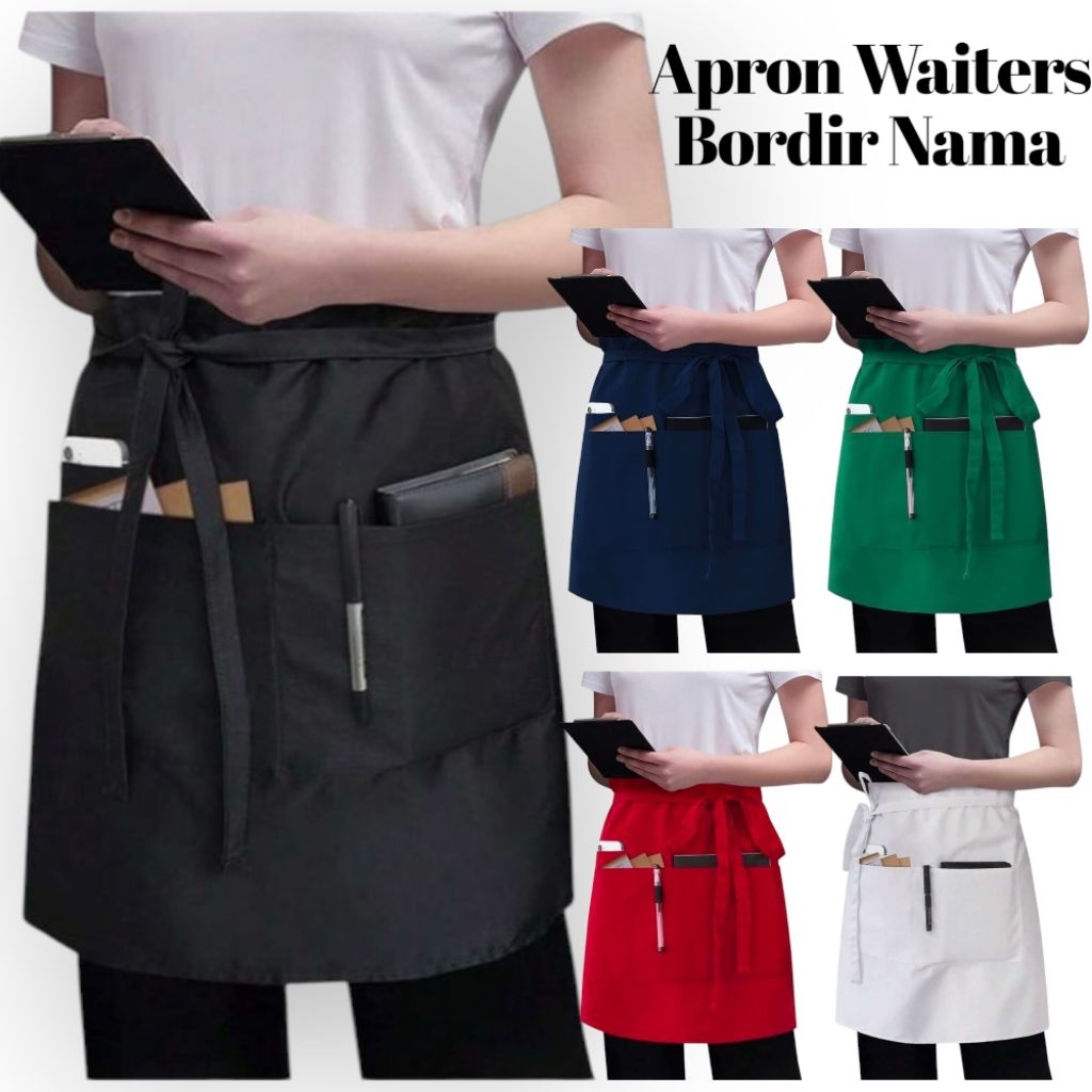Jual Apron Celemek Setengah Badan Untuk Pelayan Waiters Restoran ...