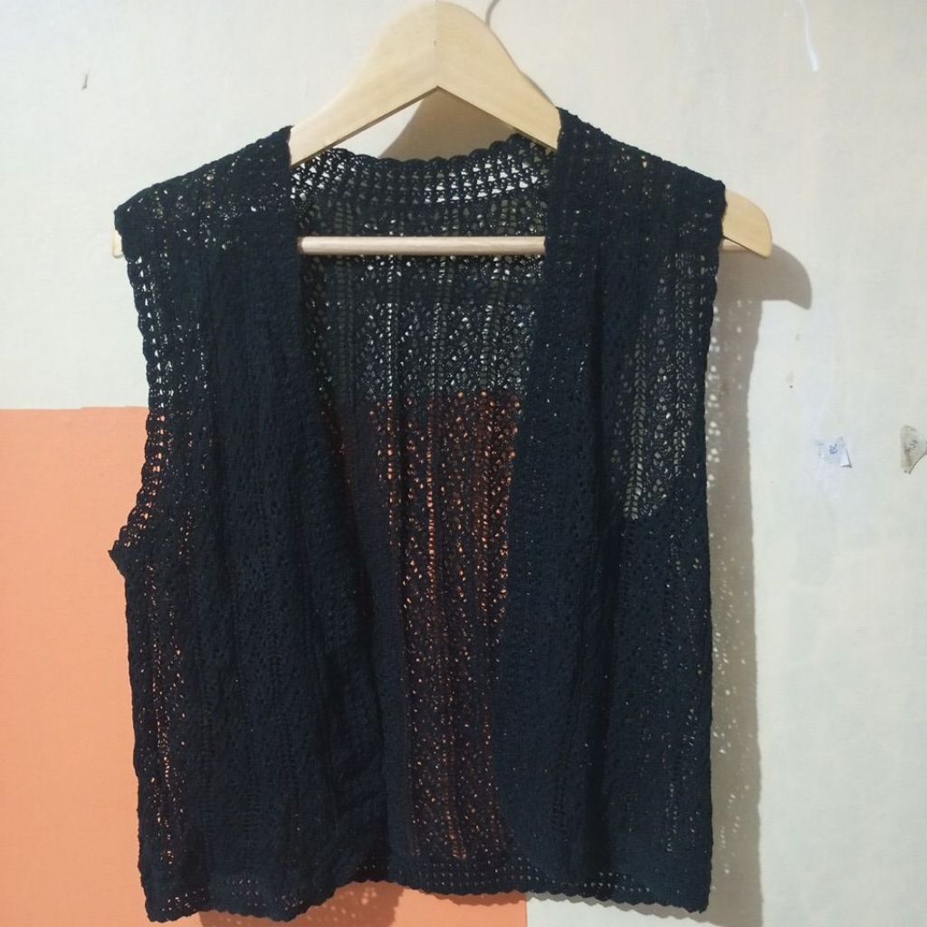 Jual Vest outer jaring warna hitam | Shopee Indonesia