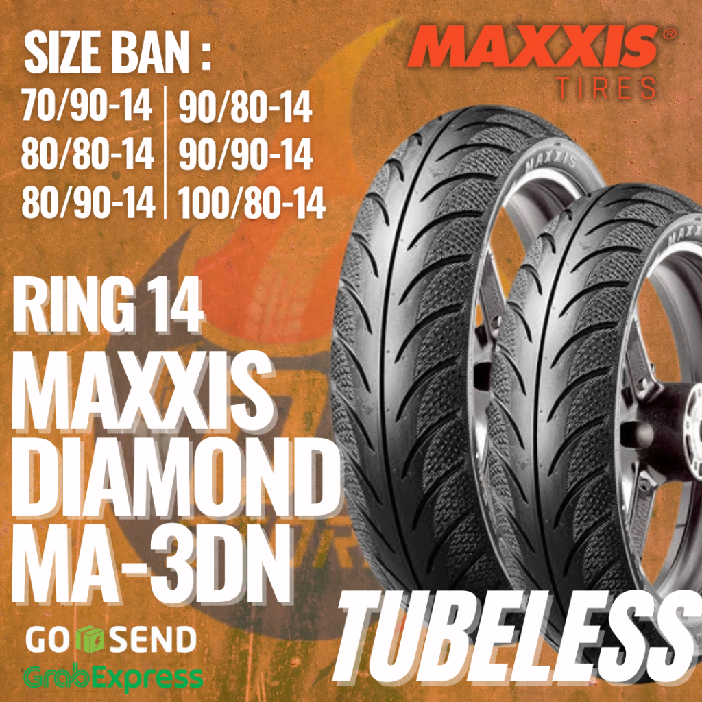 Jual Ban Maxxis Diamond Ring 14 MA-3DN Tubeless Ring 14 - Vario Beat ...