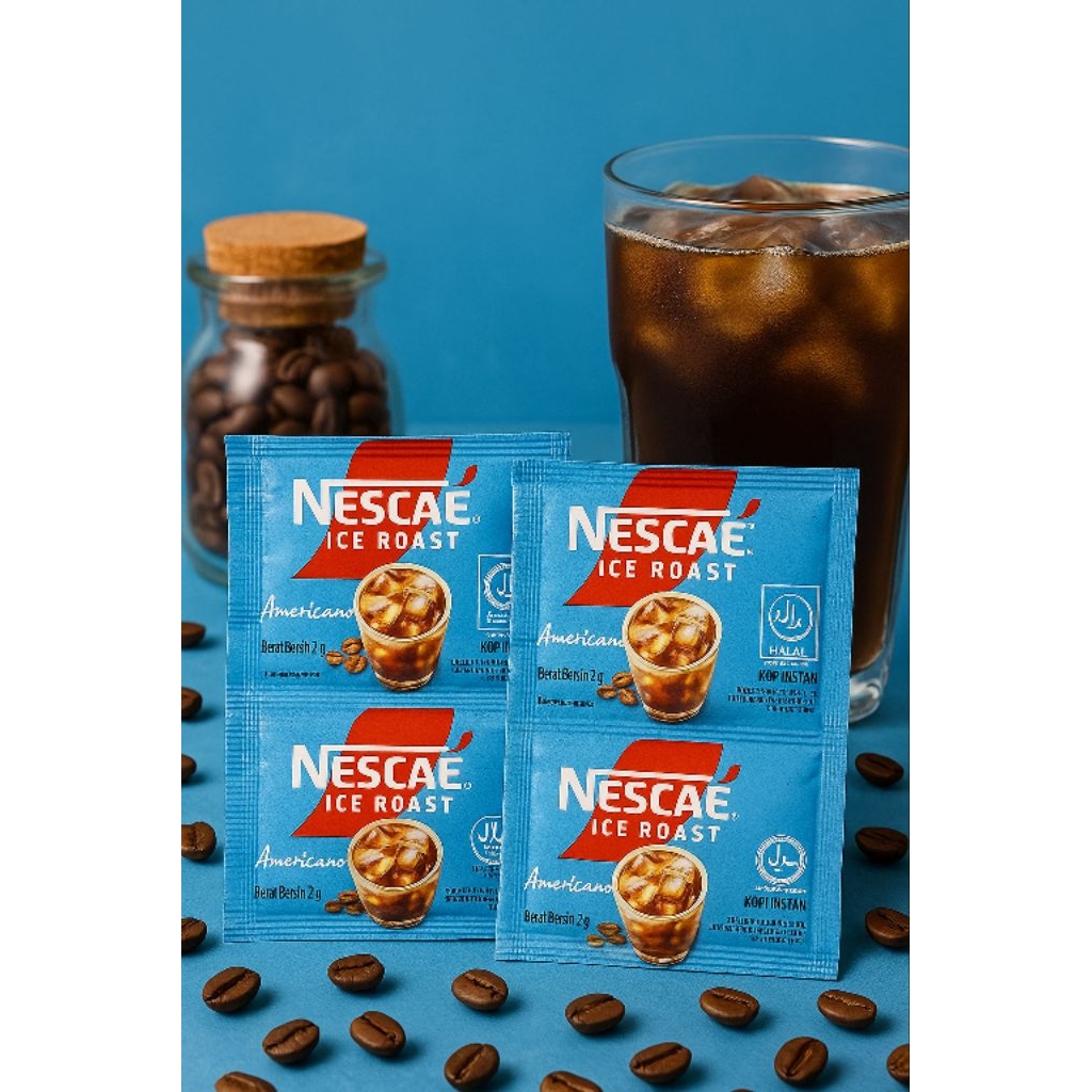 Jual NESCAFE Ice Roast Americano - Kopi Instan Dingin Sachet (1 renceng ...
