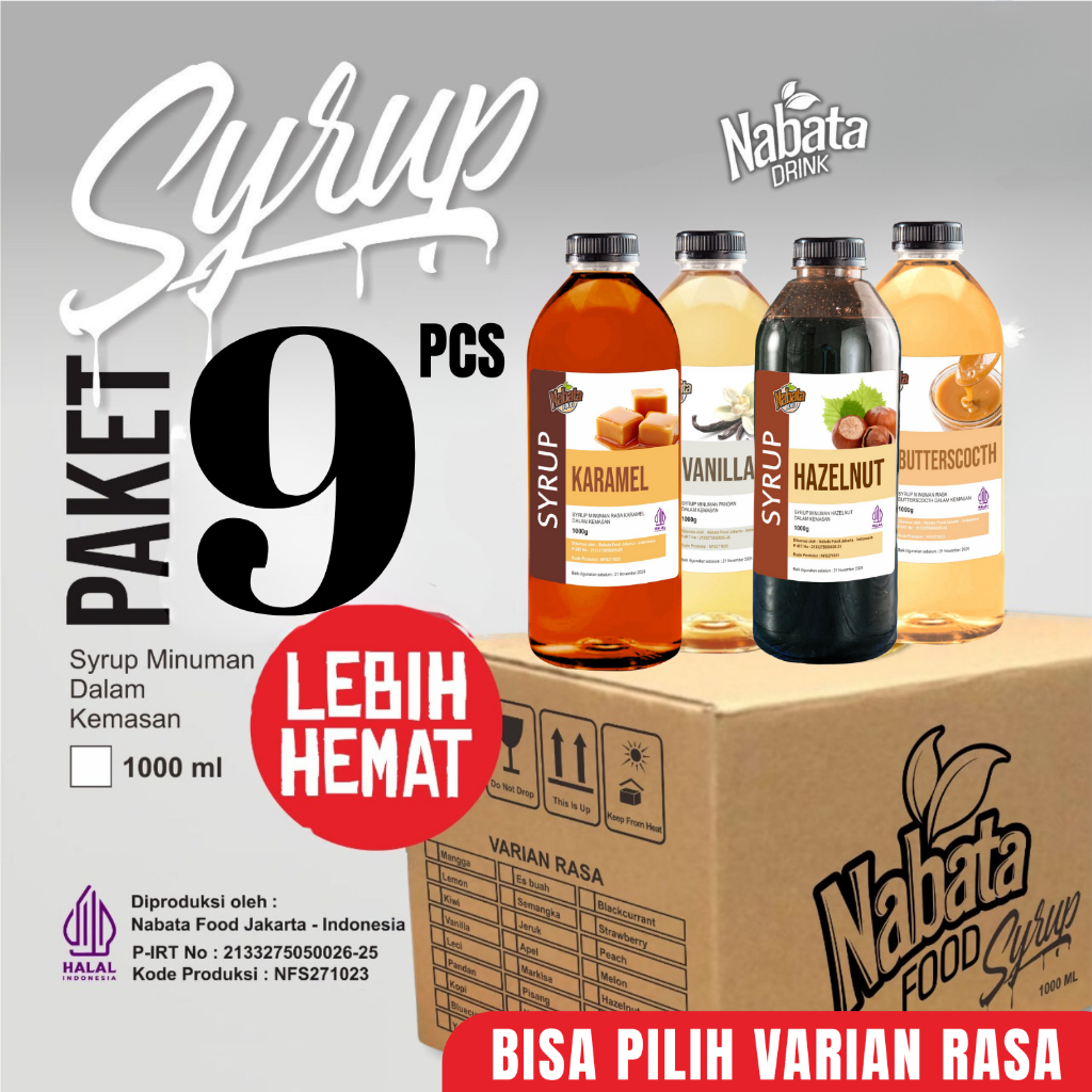 Jual Sirup Nabata 1 Dus Grosir All Varian Ukuran 1 Liter – Syrup ...
