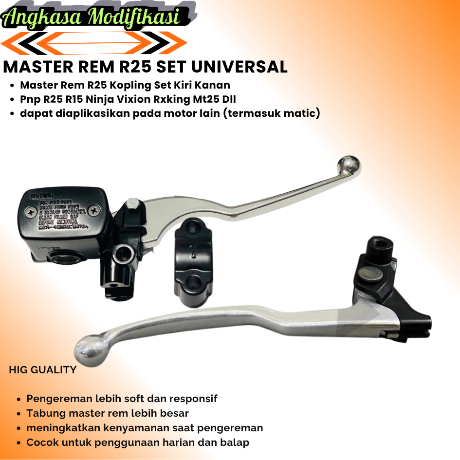 Jual Master Rem Yamaha R25 Set Universal Master Rem R25 Kopling Set ...
