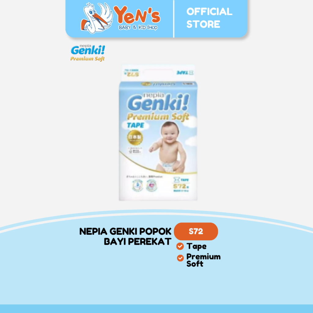 Jual Nepia Genki Popok Bayi Tape S72 / Perekat Bayi Diapers Premium Soft | Shopee Indonesia