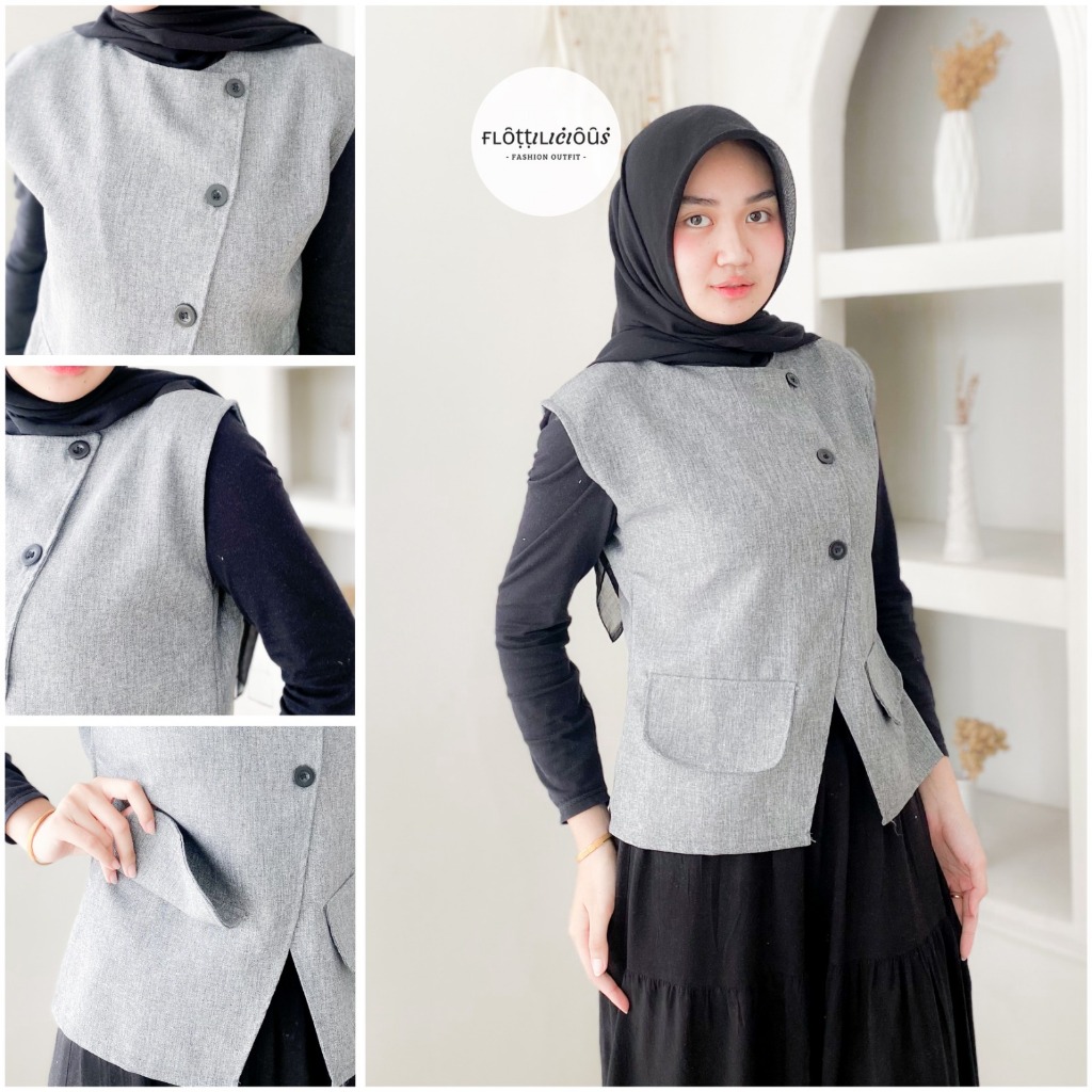 Jual ROMAN VEST - FLOTTILICIOUS / Baju Atasan Wanita Rompi Vest Outer ...