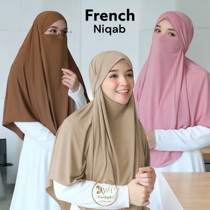 Jual Jilbab Khimar French Niqab Tali Cadar Hijab Instan malay cadar ...