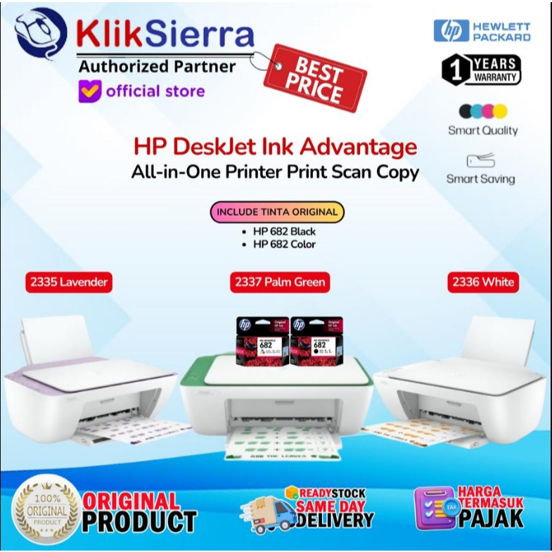 Jual Printer HP Deskjet Ink Advantage 2335 2336 2337 All in One Printer A4 Color Inkjet Print ...