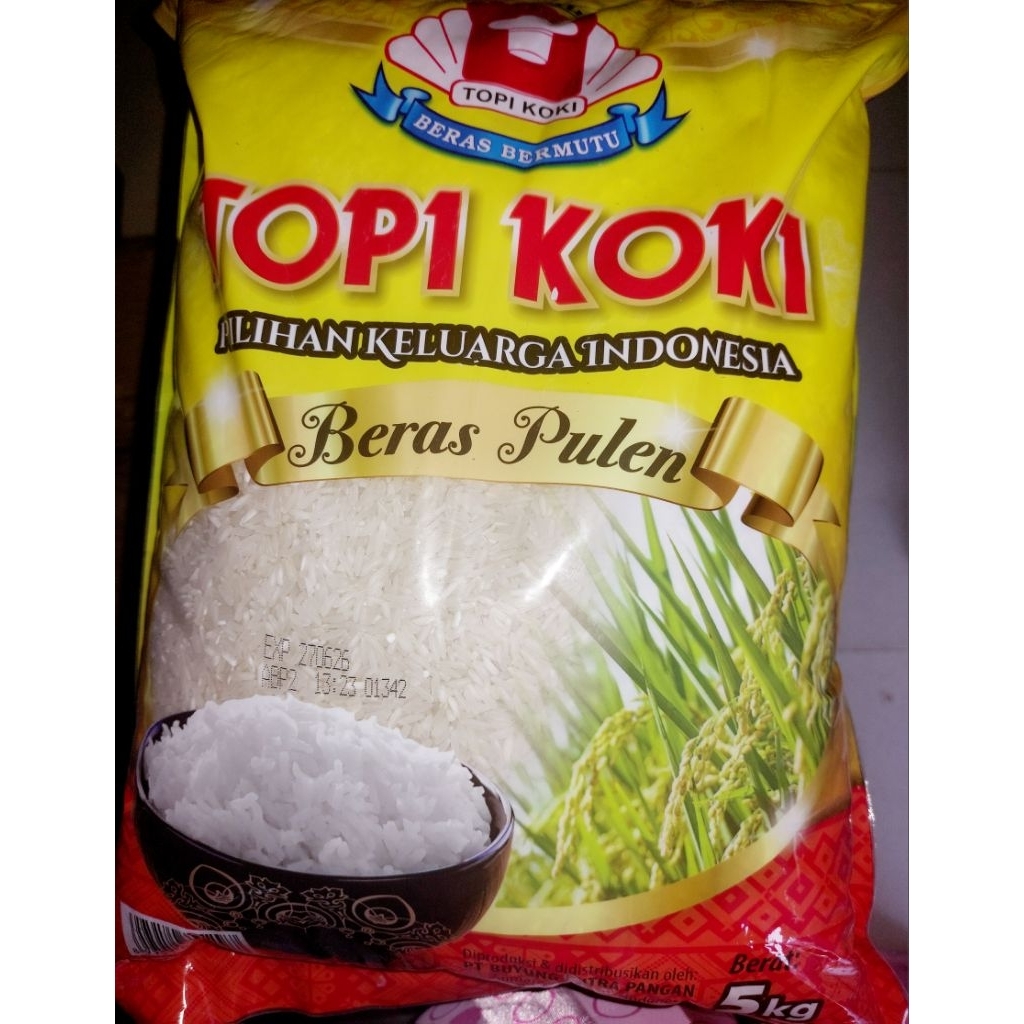 Jual Beras Topi Koki 5 KG | Shopee Indonesia