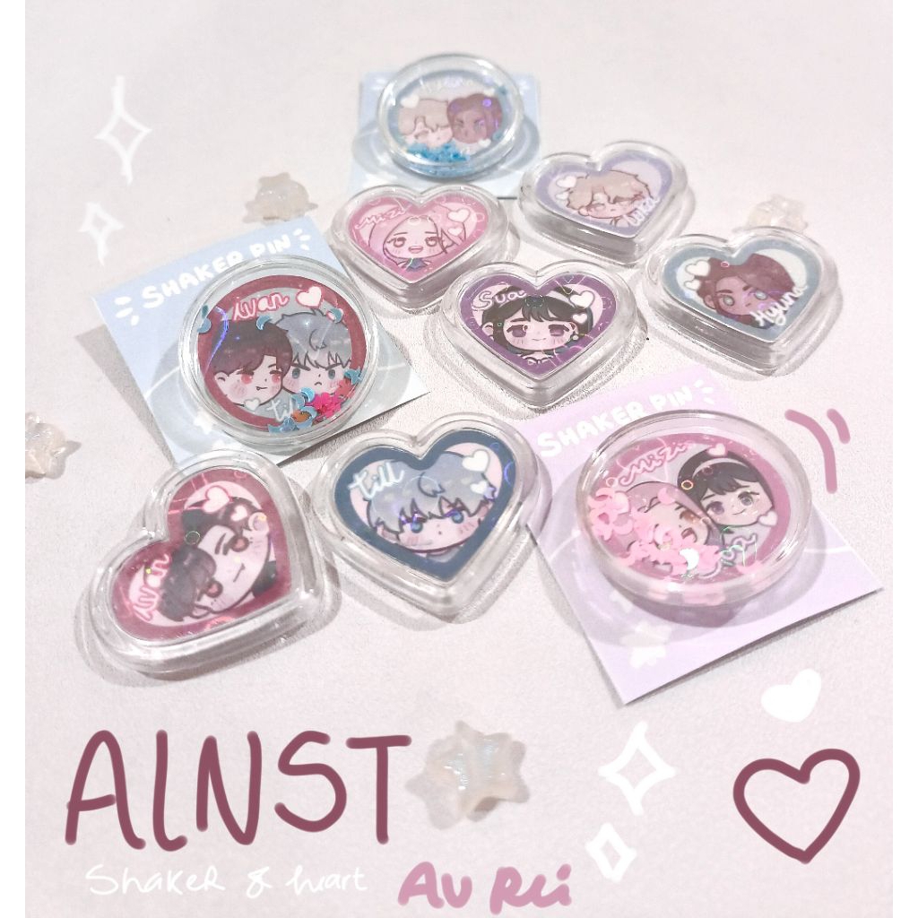 Jual ALNST Heart holo pin mini stickers keychain | mizi sua Ivan till ...