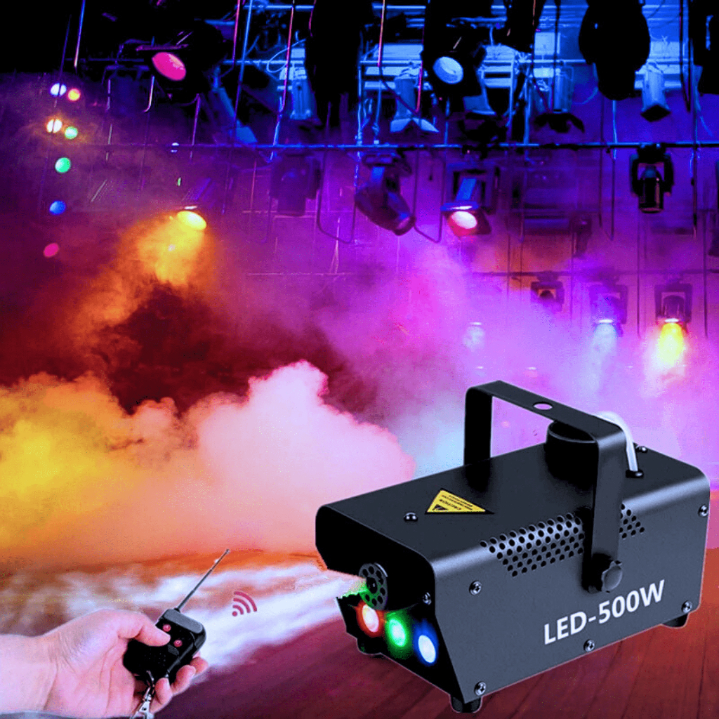 Jual Mesin fogging asap panggung 500W LED RGB portable asap warna warni ...