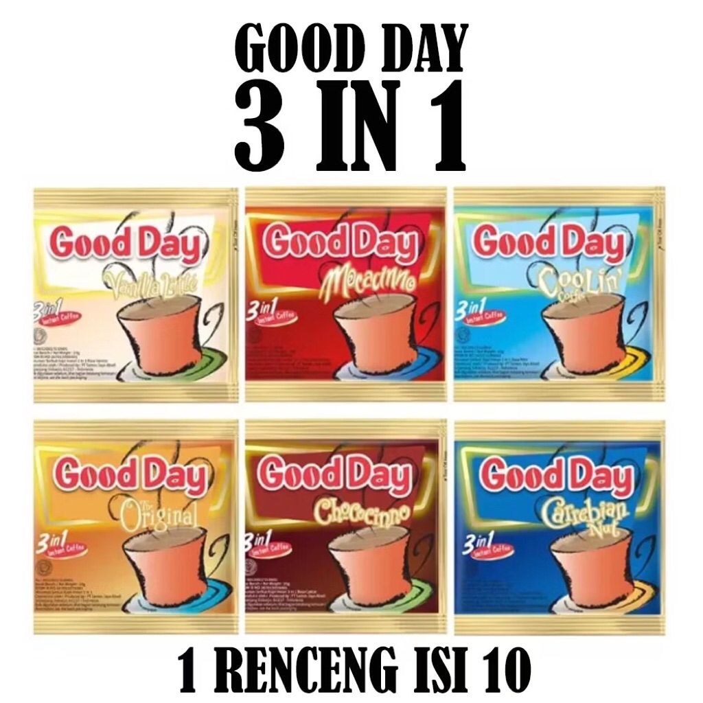 Jual Good Day 3 in 1 Renceng Isi 10 | Shopee Indonesia