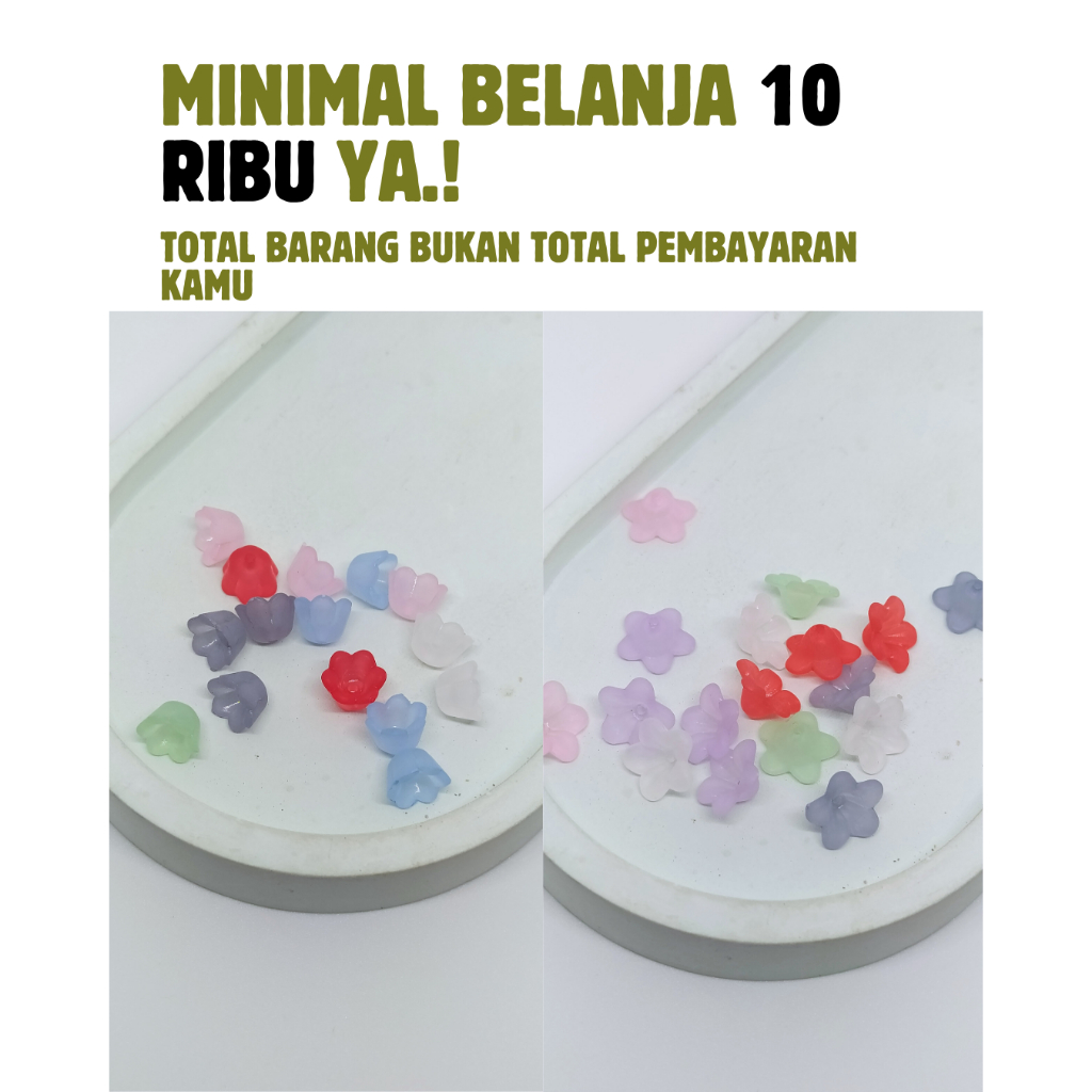 Jual (10gr) Mote Manik Kelopak Bunga Ice Mini Frozen | Shopee Indonesia