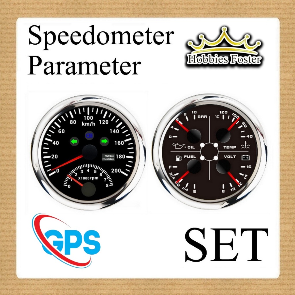 Jual Speedometer SET GPS SPEED RPM Tacho Fuel Gauge Motor Custom ...