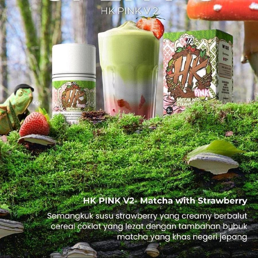 Jual HK PINK V2 MATCHA WITH STRAWBERRY 60ML 3MG 6MG BY WISE | Shopee ...