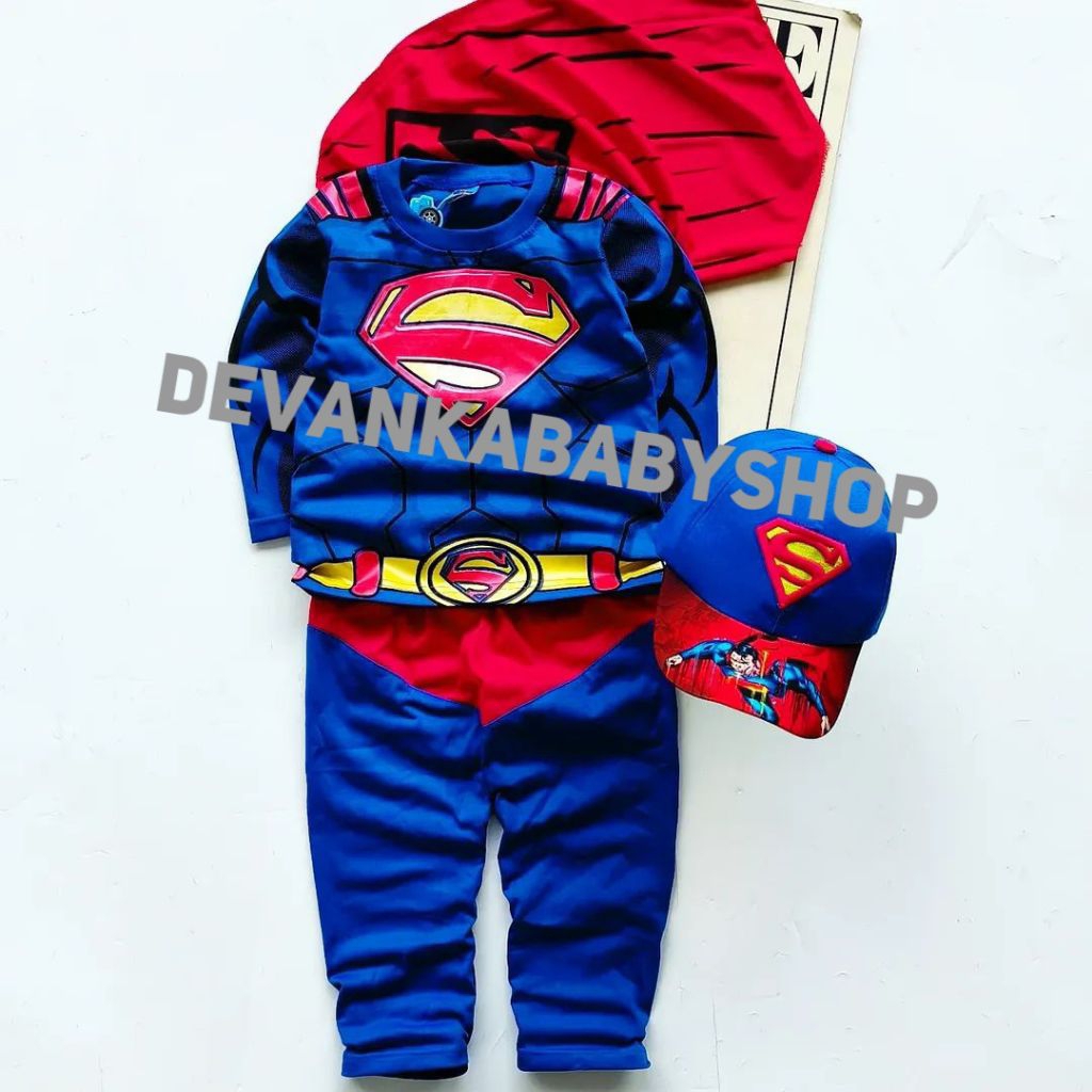 Jual BAJU SUPERMAN SAYAP ANAK LAKI LAKI PREMIUM SETELAN SUPERHERO ANAK ...