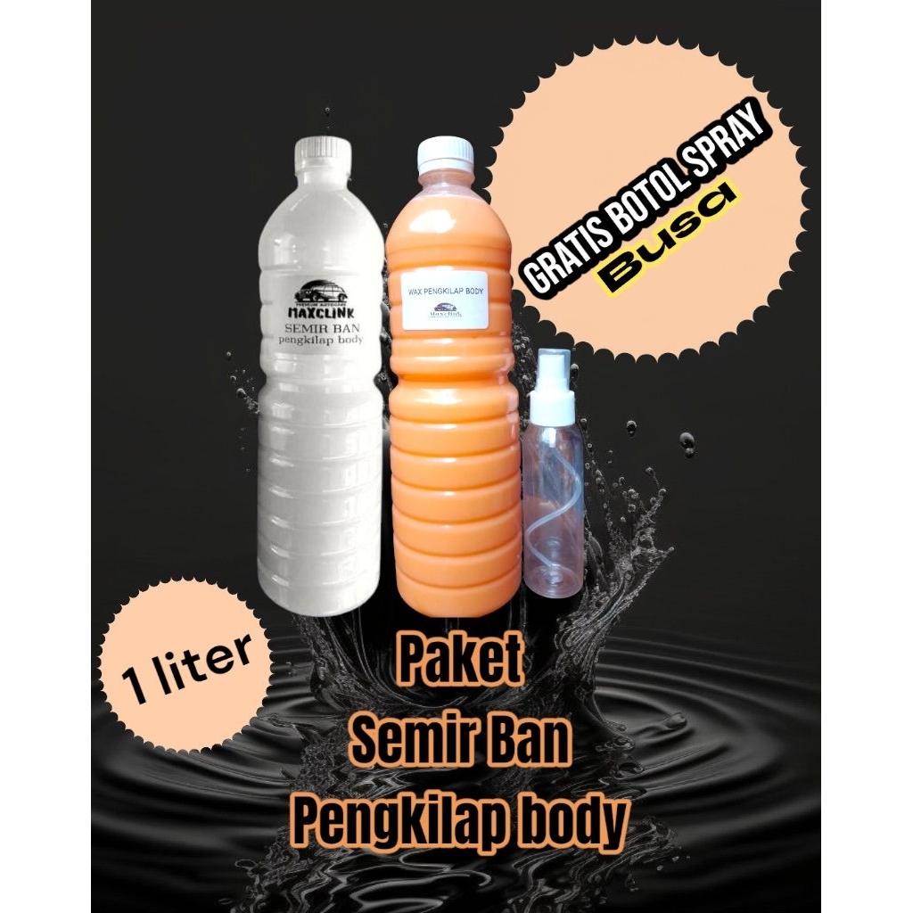 Jual Paket Pengkilap body Dan Semir Ban 1liter free Botol Spray ...
