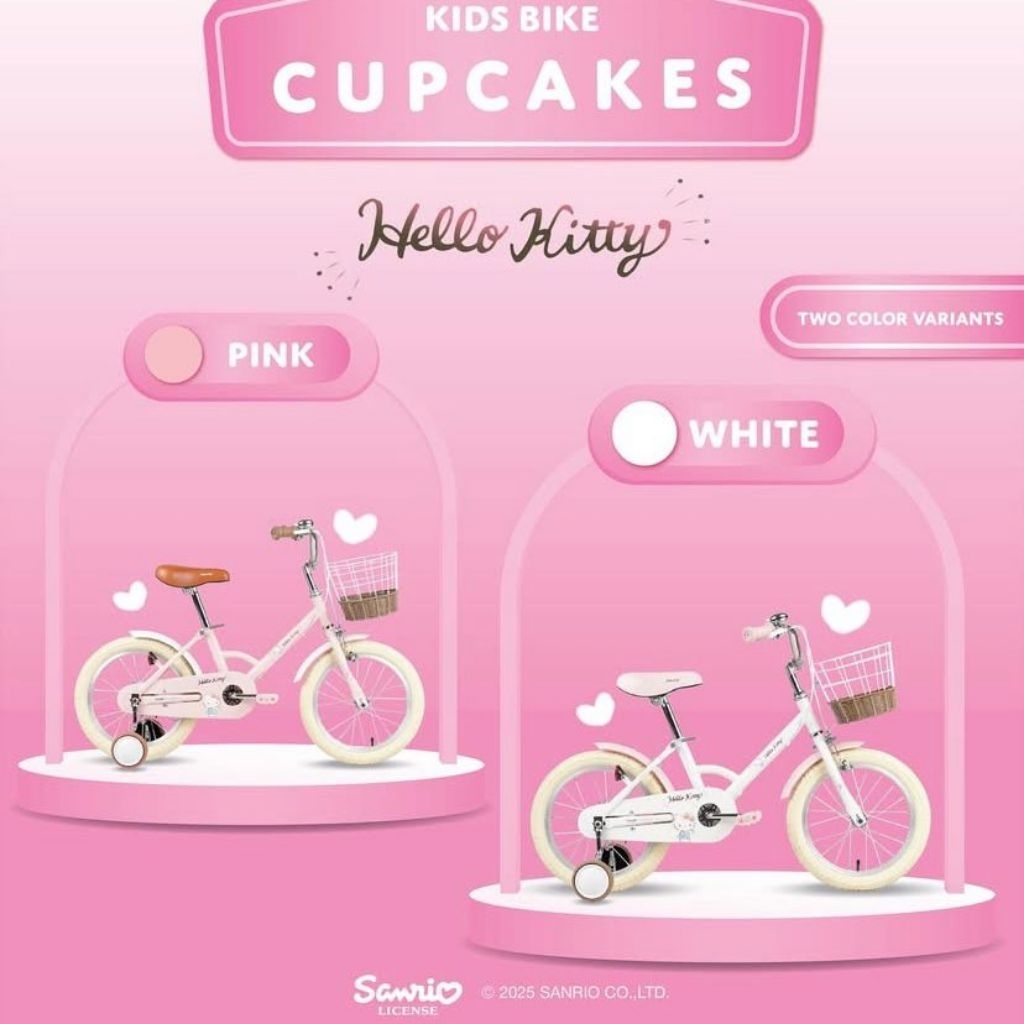 Jual SEPEDA ANAK KERANJANG ELEMENT CUPCAKES HELLO KITTY 12 16 18 INCH ...