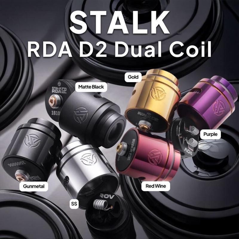 Jual Stalk D2 Rda 24mm Dual Coil Stak Atomizer Vapor Vape | Shopee ...