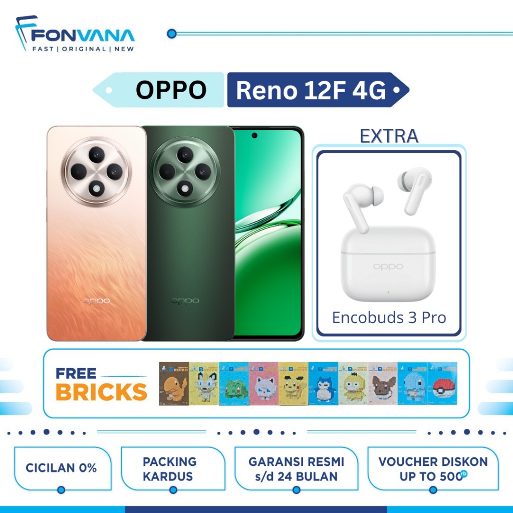 Jual Oppo Reno 12F 4G 8/256GB Android 14 - AMOLED 120Hz Snapdragon 685 ...